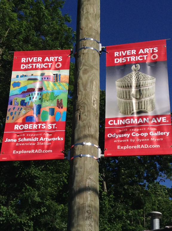 Wayfinding Banners Help Support River Arts District | River Arts ...