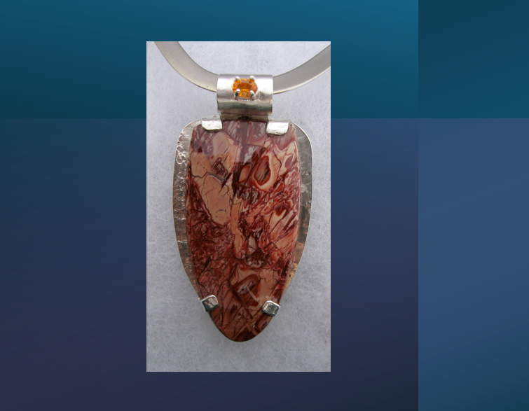 Tab Set Gemstone Pendant - River Arts District Artists